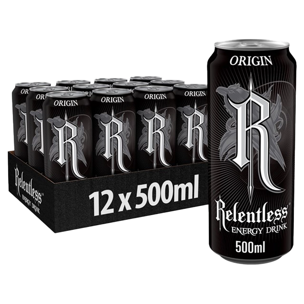 Relentless Energy Drink Origin (12 x 500ml) – Energieblikjes.nl